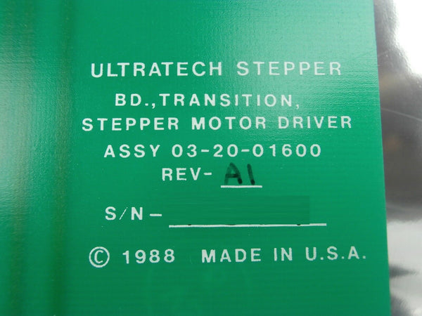 Ultratech Stepper 03-20-01600 Transition Stepper Motor Driver PCB Card ...