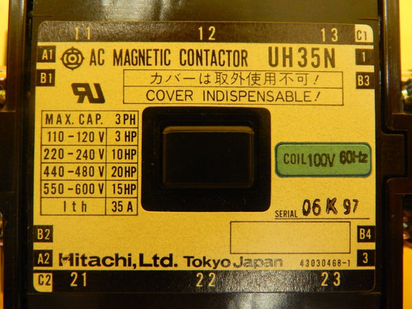 Hitachi UH35N AC Magnetic Contactor Reseller Lot of 3 Used Working ...